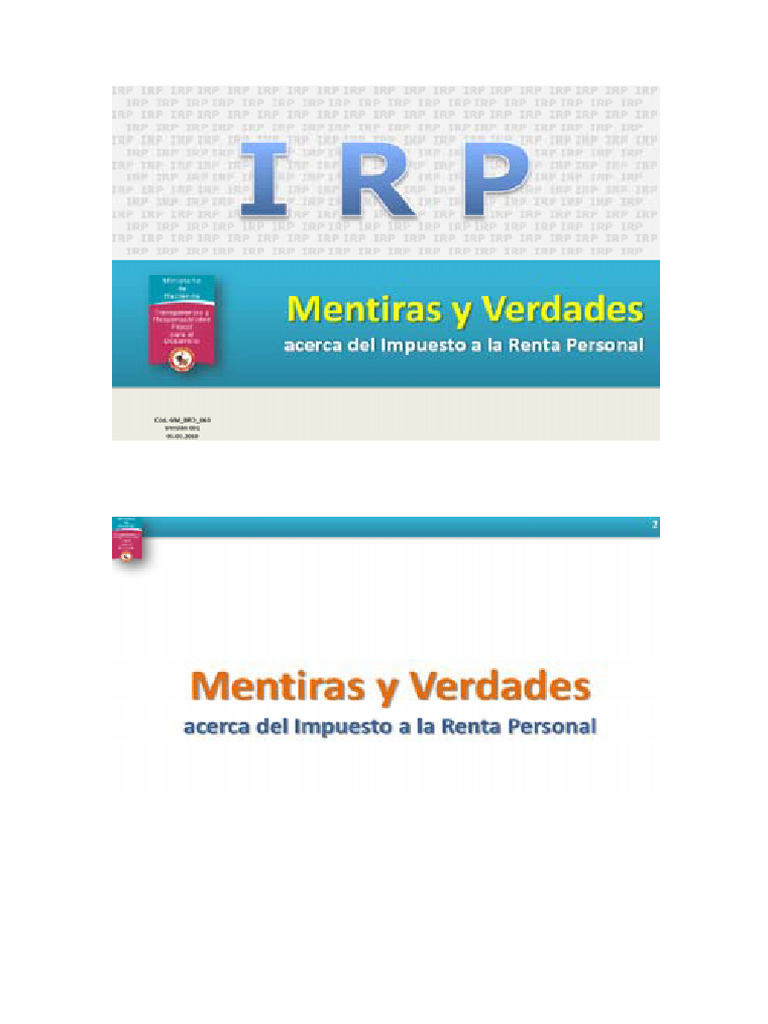 Mentiras Verdades IRP | PDF