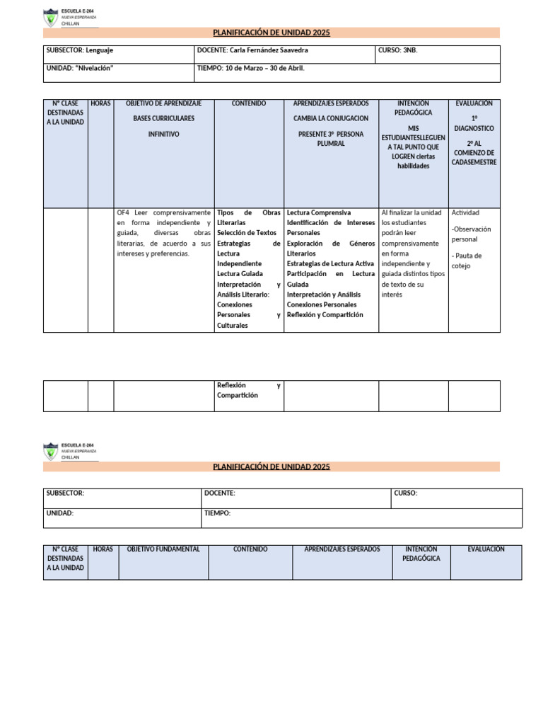 Plan. 3ro Nb3 Lenguaje | PDF | Comunicación humana | Metodos de aprendizaje