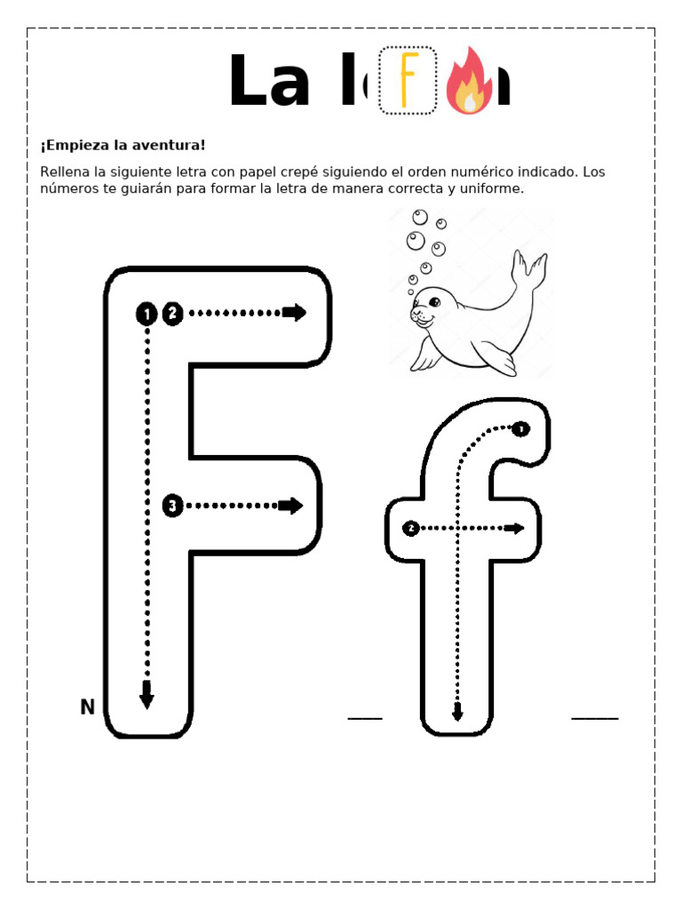 Actividades para aprender la letra F | PDF