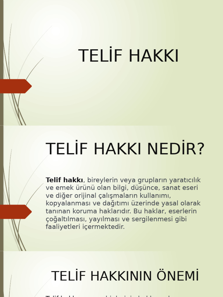 Teli̇f Hakki | PDF