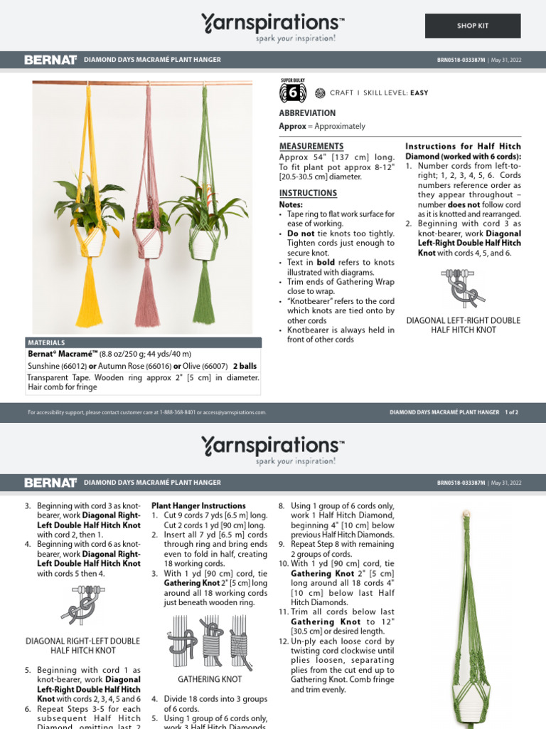 Macrame BRN0518-033387M | PDF | Knot | Ropework