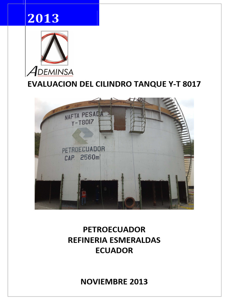 Informe Ejecutivo TK 8017 | PDF | Hormigón | Tanques