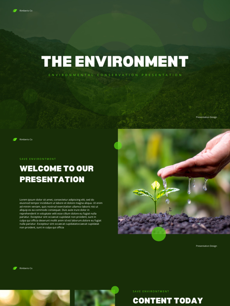 Green Modern Environment Presentation | PDF