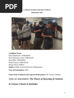 Mathematics SBA | PDF | Chart | Questionnaire