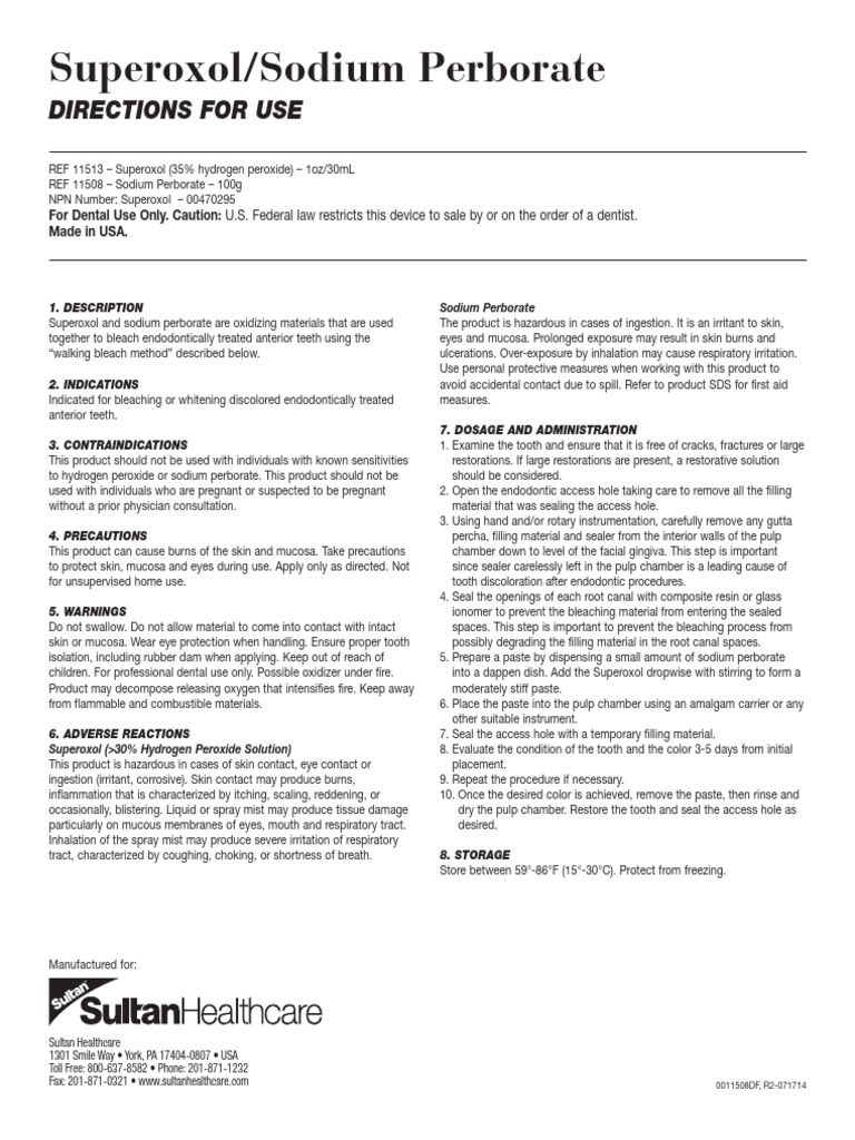 Superoxyl Sodiumperborate | PDF | Bleach