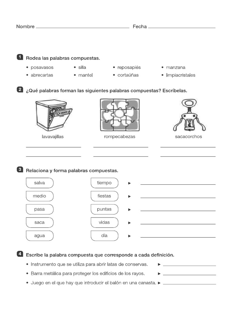 Palabras Compuestas | PDF