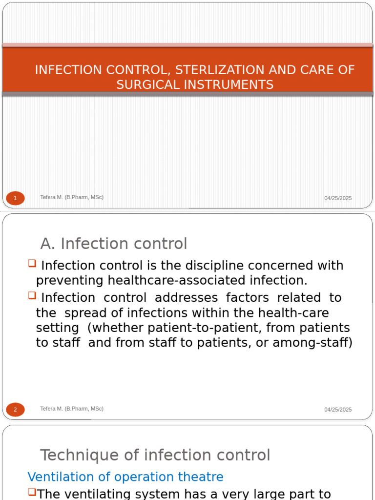 Part-IV - Infection Control and Sterlization | PDF | Sterilization ...