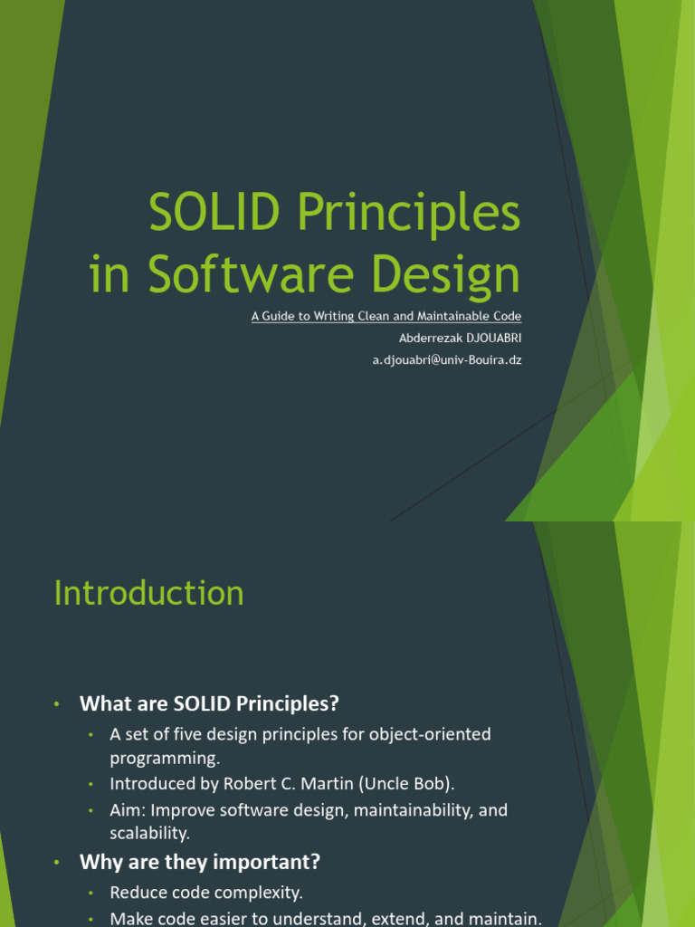 CH2 - SOLID Principles in Software Design V1.0 | PDF | Inheritance (Object Oriented Programming ...