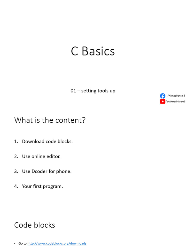 01 - C basics - setting tools up | PDF