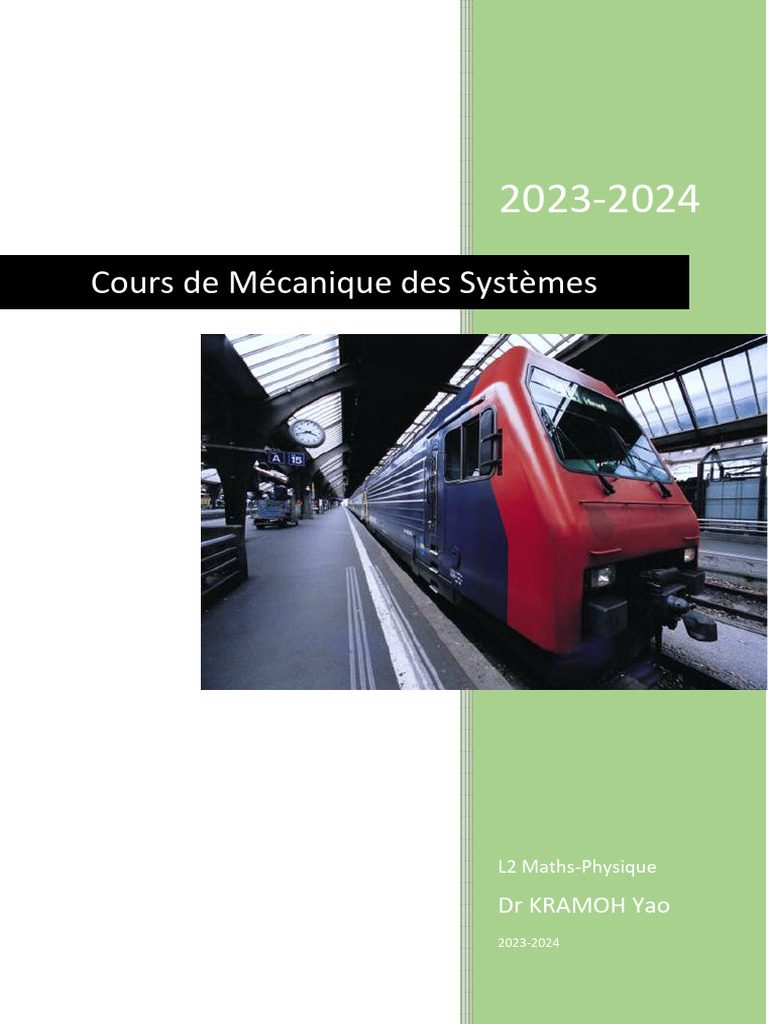 cours de méca des systèmes Kramoh | PDF
