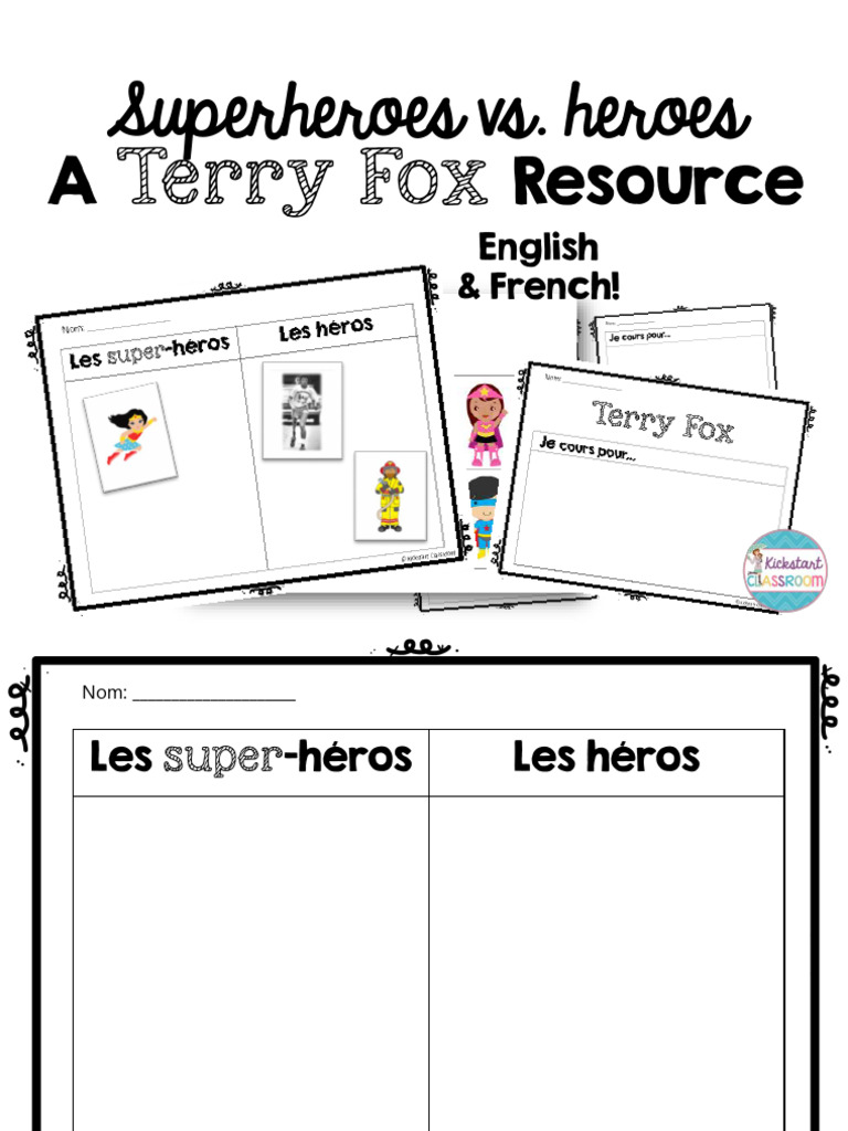Superheroes vs. Heroes: Terry Fox | PDF