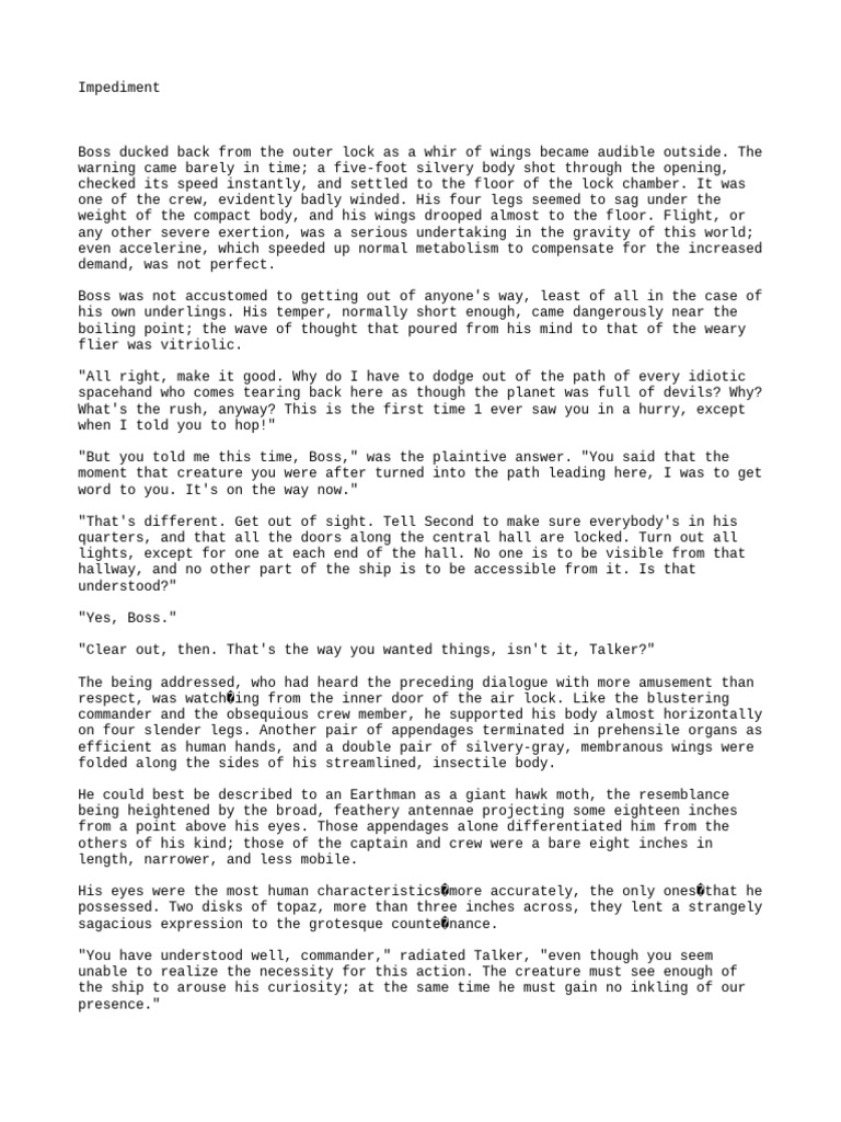 Clement, Hal - Impediment | PDF | Thought | Matter