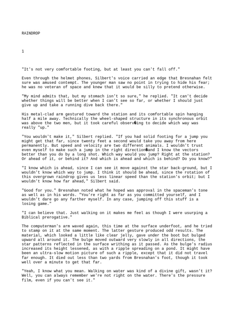 Clement, Hal - Raindrop | PDF | Spin (Physics) | Water