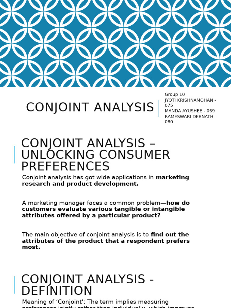 Conjoint Analysis for Consumer Insights | PDF | Product (Business) | Business Process
