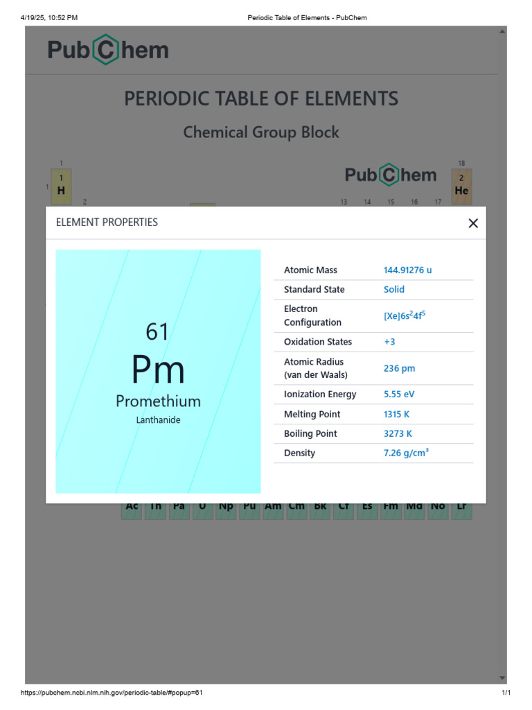 Periodic Table of Elements Overview | PDF | Periodic Table | Lanthanide