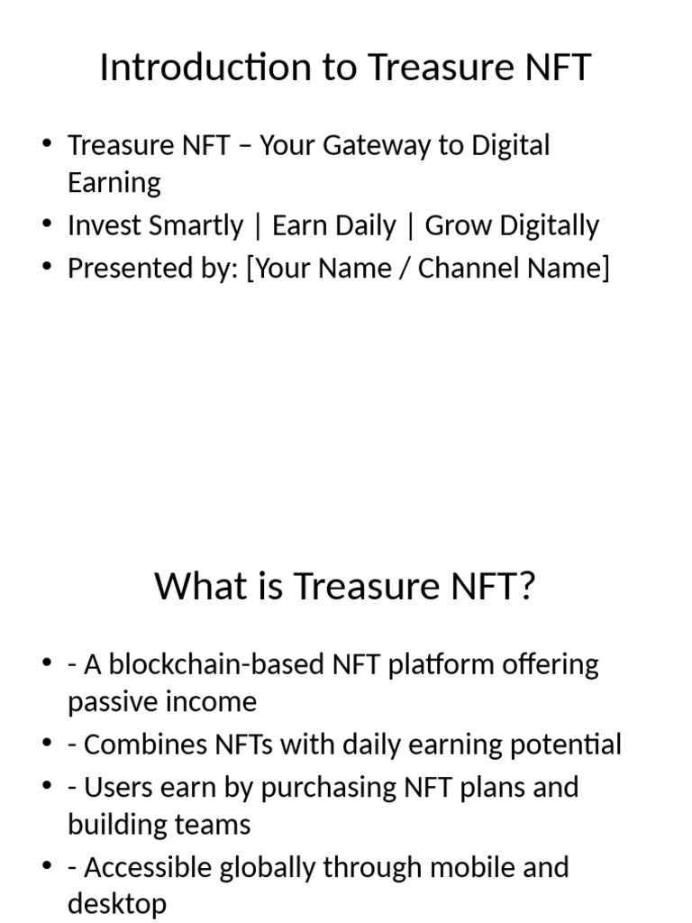 Treasure NFT Presentation | PDF