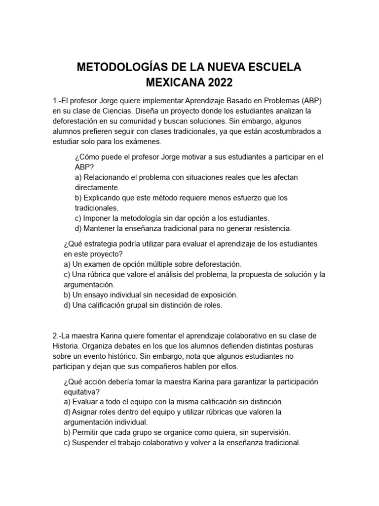 Metodologia de La Nem | PDF | Evaluación | Enseñando