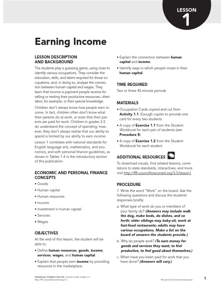 Understanding Income and Occupations | PDF | Human Capital | Salary
