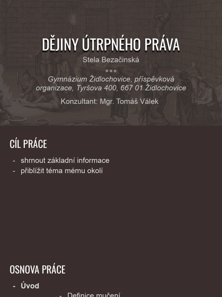 Dějiny Útrpného Práva | PDF
