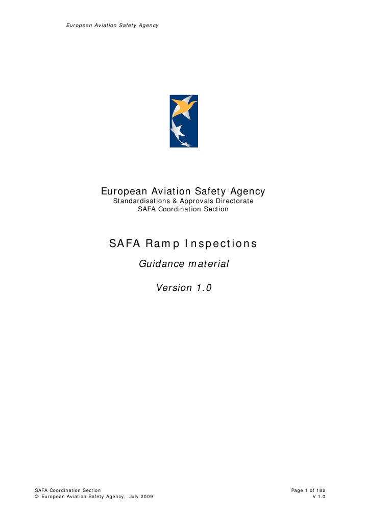 SAFA Ramp Inspection Procedure v1.0 | PDF