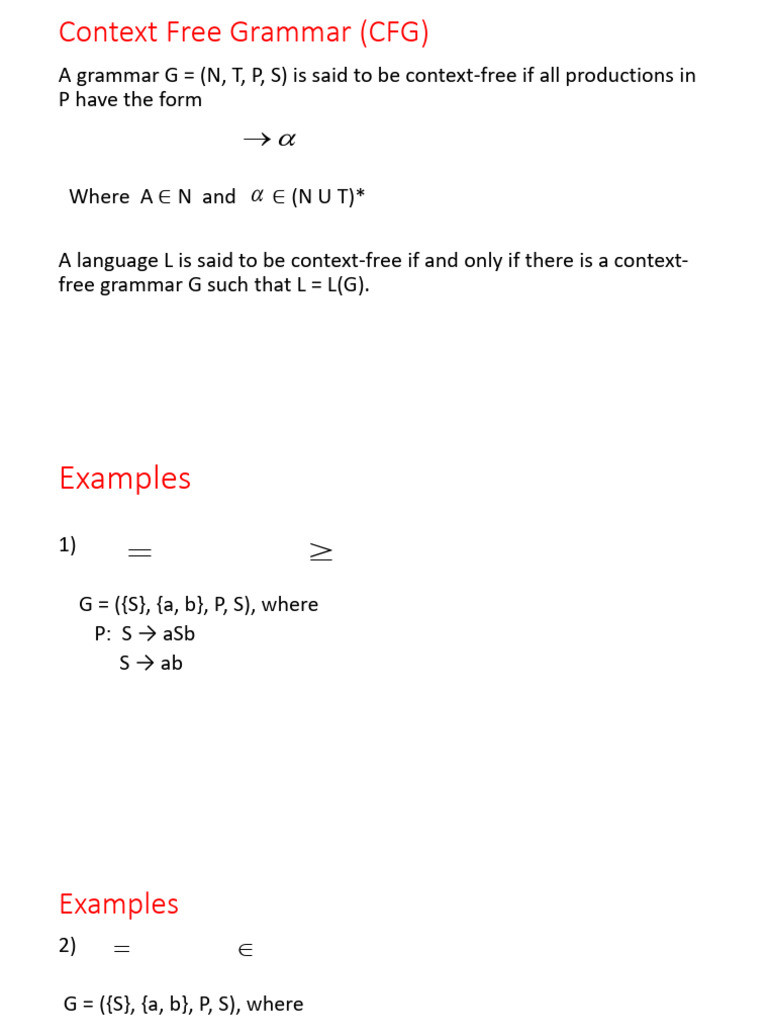 Understanding Context-Free Grammar (CFG) | PDF | Language Mechanics ...