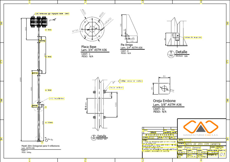 Mastil 20m - Pto Brisa V2 | PDF