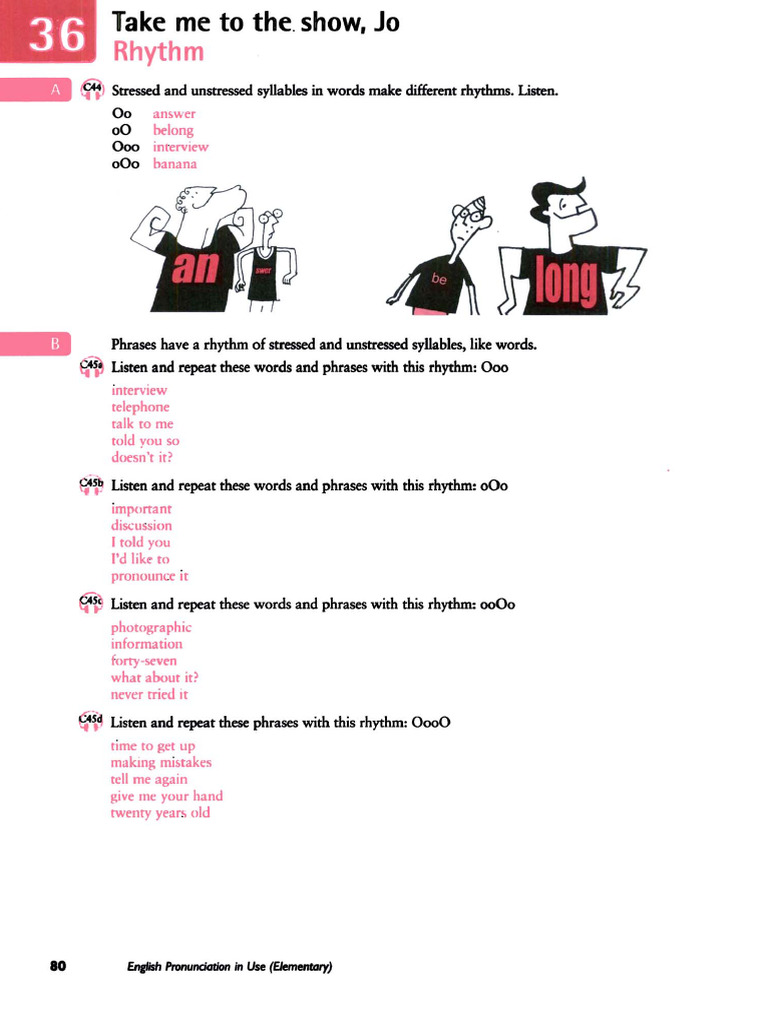 English Pronunciation in Use - UNIT 36 RHYTHM | PDF
