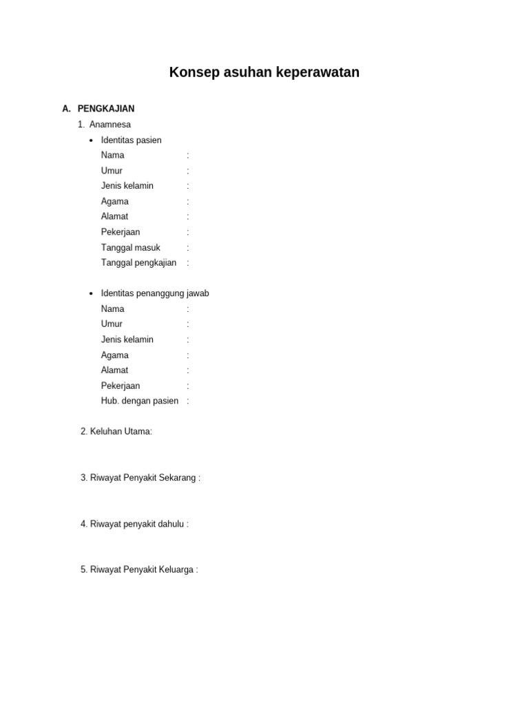Konsep Asuhan Keperawatan | PDF