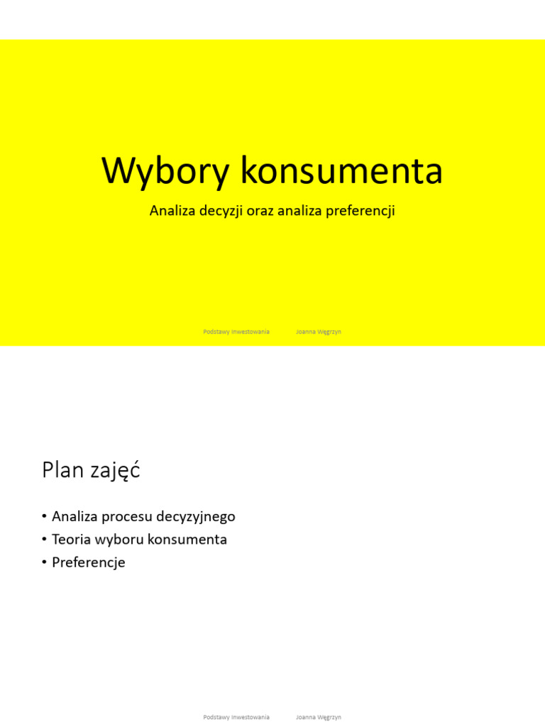 Postawy Inwestowania | PDF