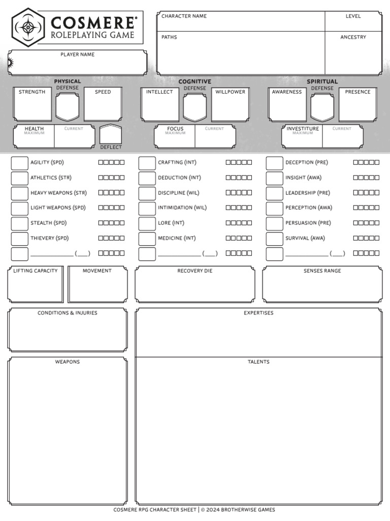 Cosmere Character Zvynda | PDF