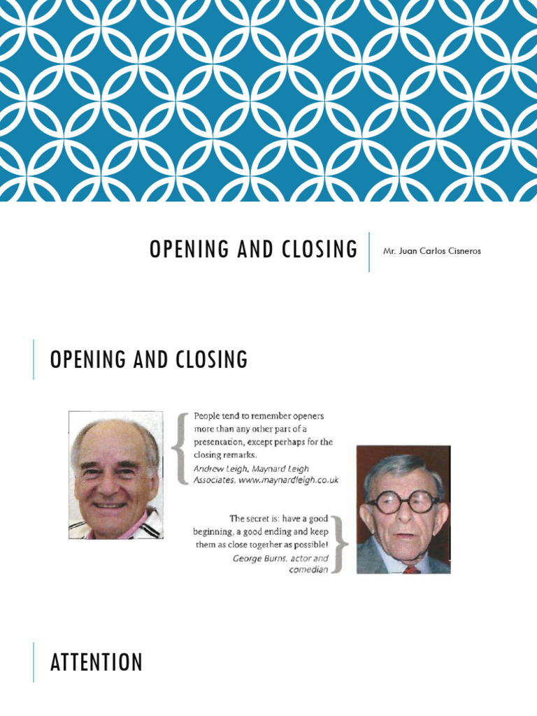 Opening and Closing | PDF