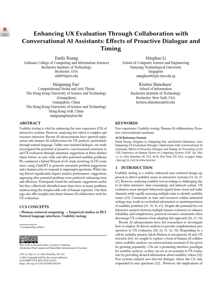Enhancing UX Evaluation Through Collaboration With | PDF | Usability ...