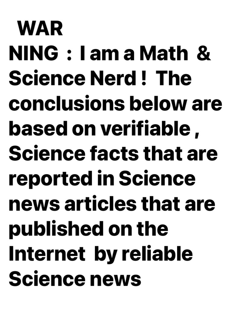 WAR?NING - I Am A Math & Science Nerd ! The Conclusions Below | PDF | Wildfire | Oceans
