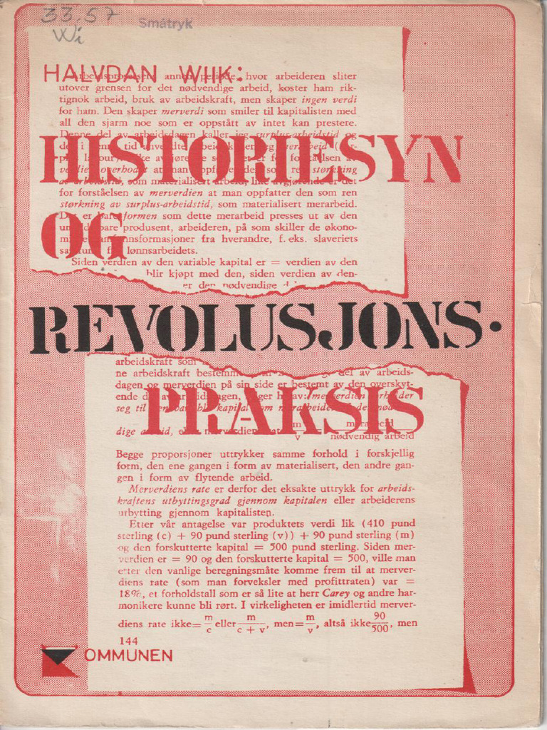 Historiesyn Og Revolutions-Praksis | PDF