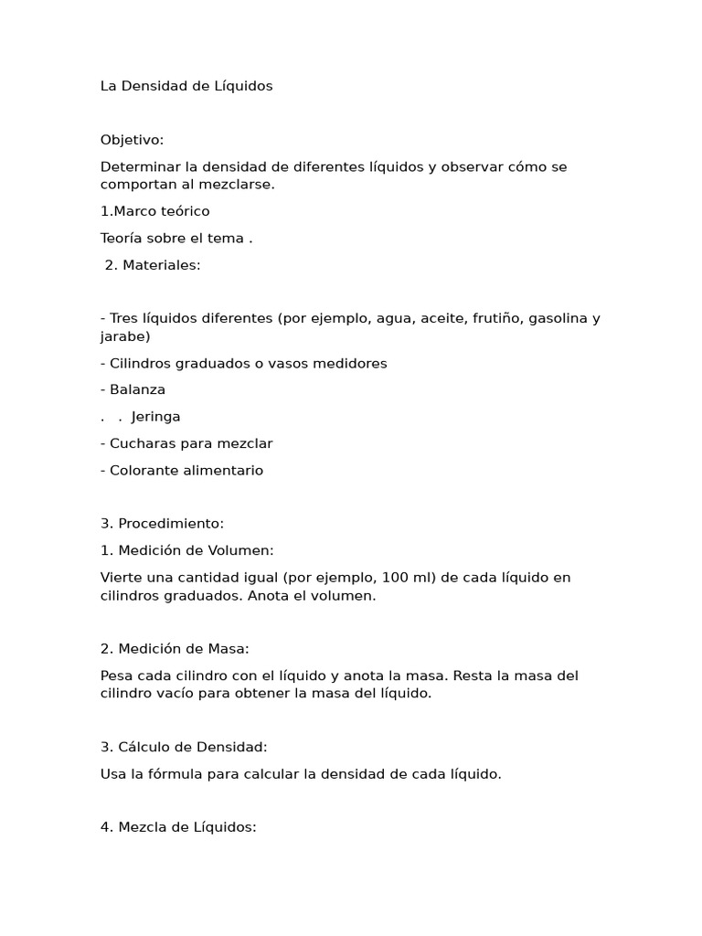 Labortorio de Densidad | PDF