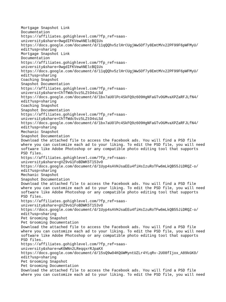 Snapshots_Links_Notes | PDF | Adobe Photoshop | Computing