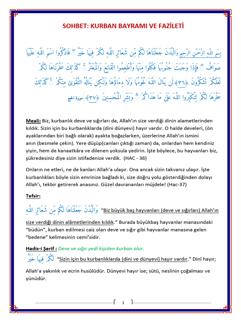 Kurban Bayrami-1 | PDF