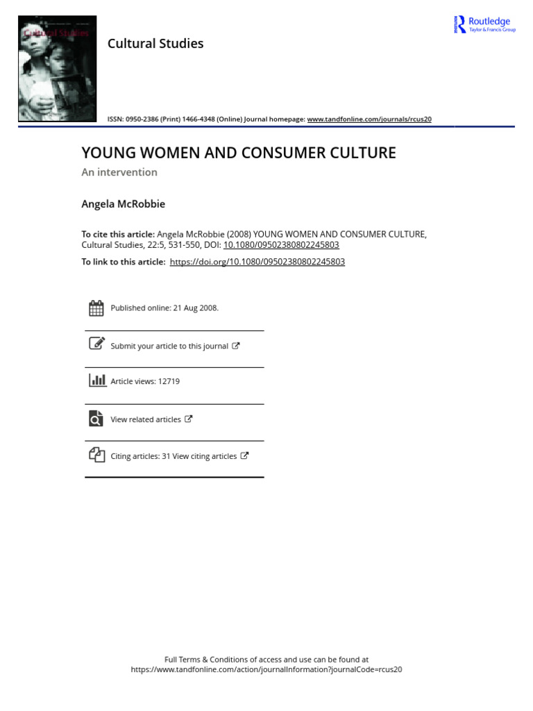 Young Women and Consumer Culture Book | PDF | Feminism | Gender Studies