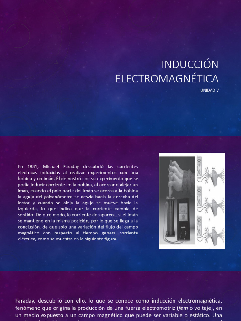 Inducción Electromagnética y Leyes de Faraday y Lenz | PDF | Inducción ...