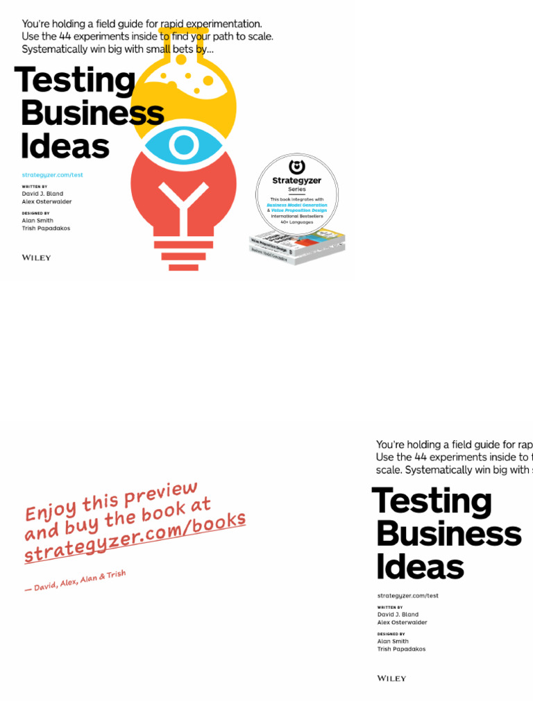 Strategyzer Books Testing Business Ideas Teaser PDF - TOAZ - Info | PDF