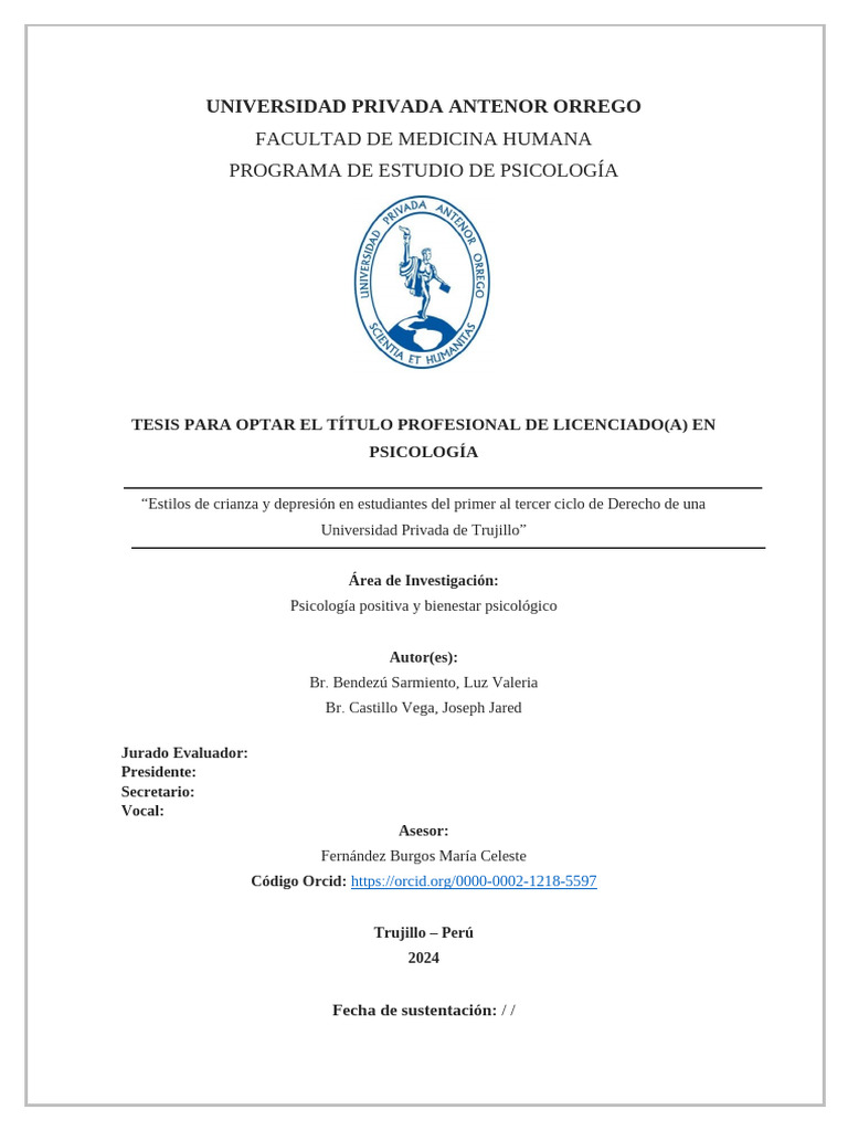 LUZ VALERIA BENDEZÚ Y JOSEPH JARED CASTILLO | PDF