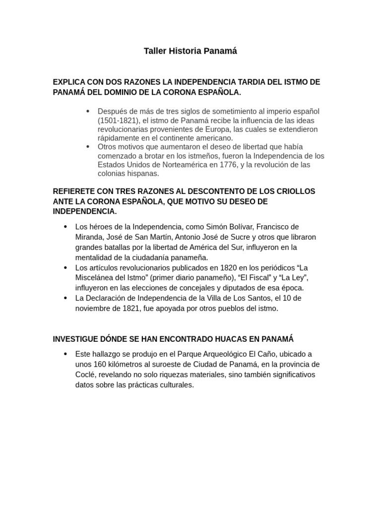 Historia de Panamá | PDF