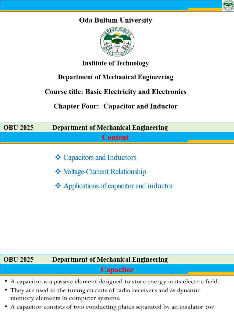 Chapter 4 Capacitor and Inductors | PDF