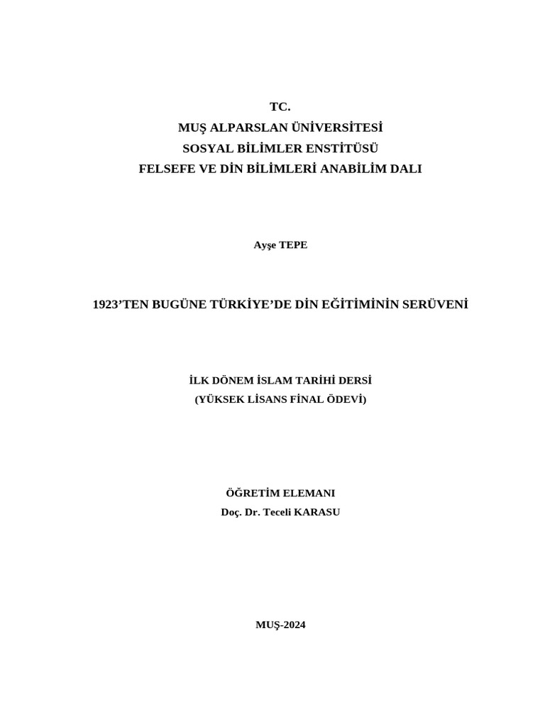 Ayşe Tepe Final ödevi Pdf