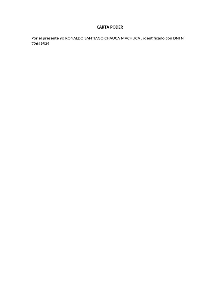 Carta Poder | PDF