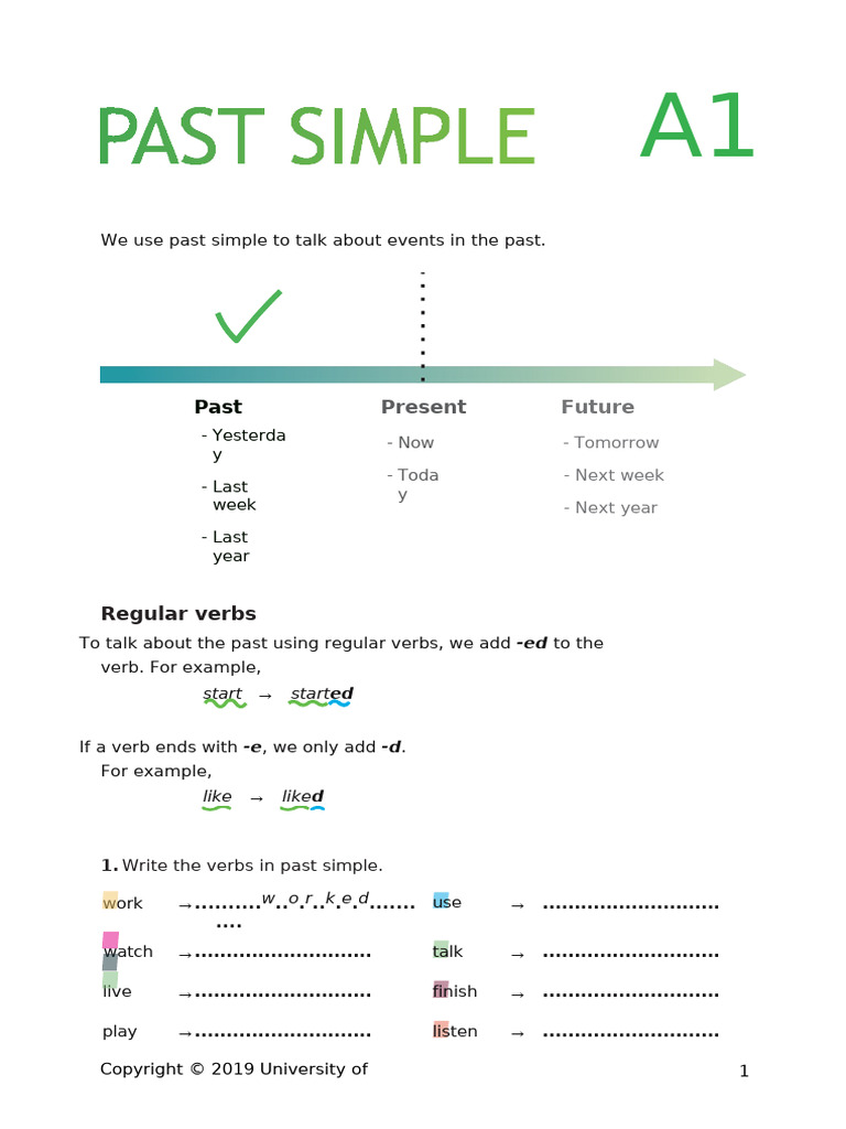 Past Simple Verb Usage Guide | PDF | Linguistic Morphology | Grammar