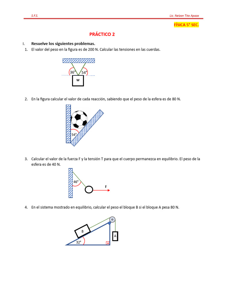 ESTATICA PROB BASICOS | PDF