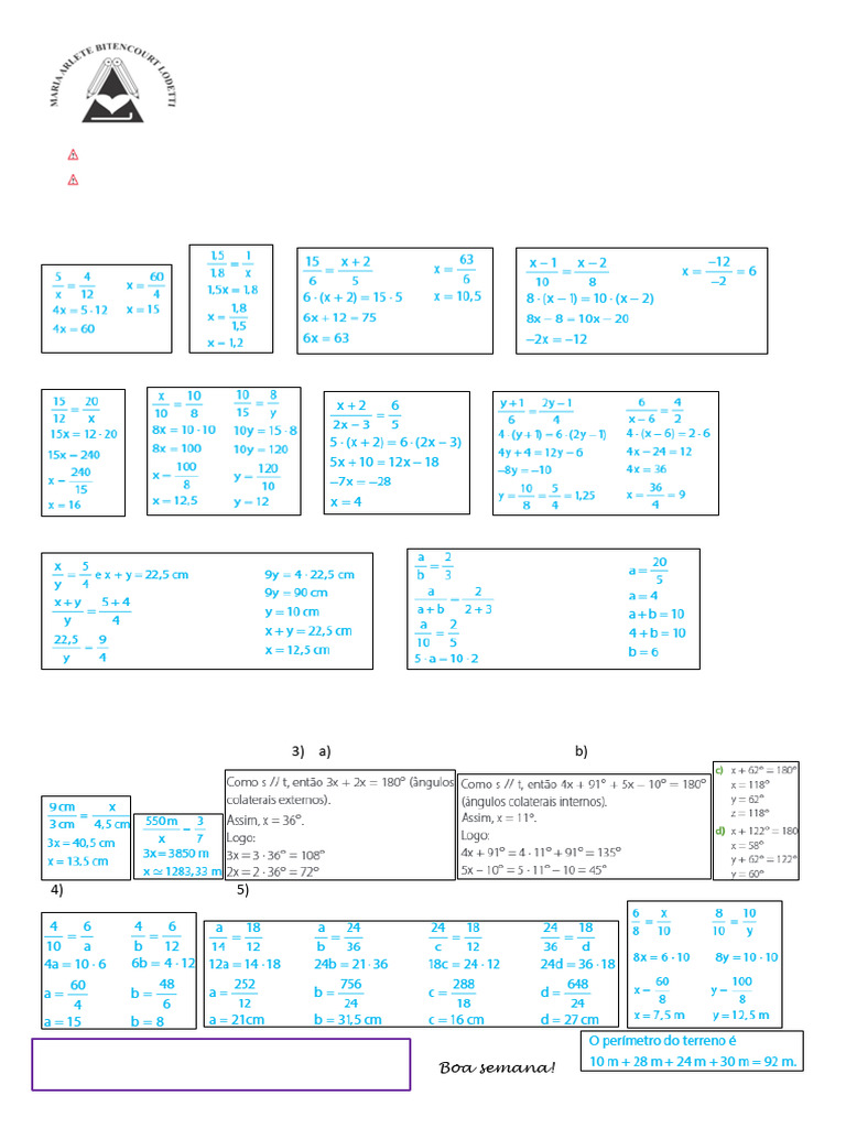 9º Ano - Semana VII - Impresso | PDF