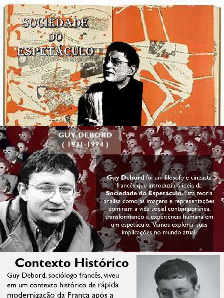 Sociedade do Espetáculo de Guy Debord | PDF | Sociologia | Sociedade