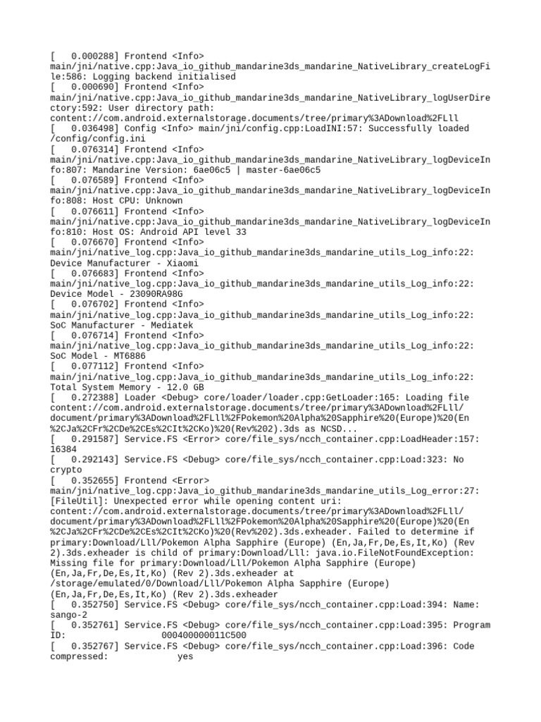 Mandarine Log - Txt.old | PDF | Shader | Computing
